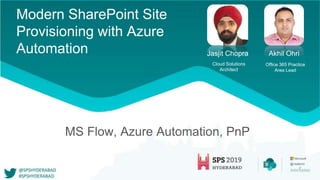 Modern SharePoint Site provisioning with Azure Automation | PPT