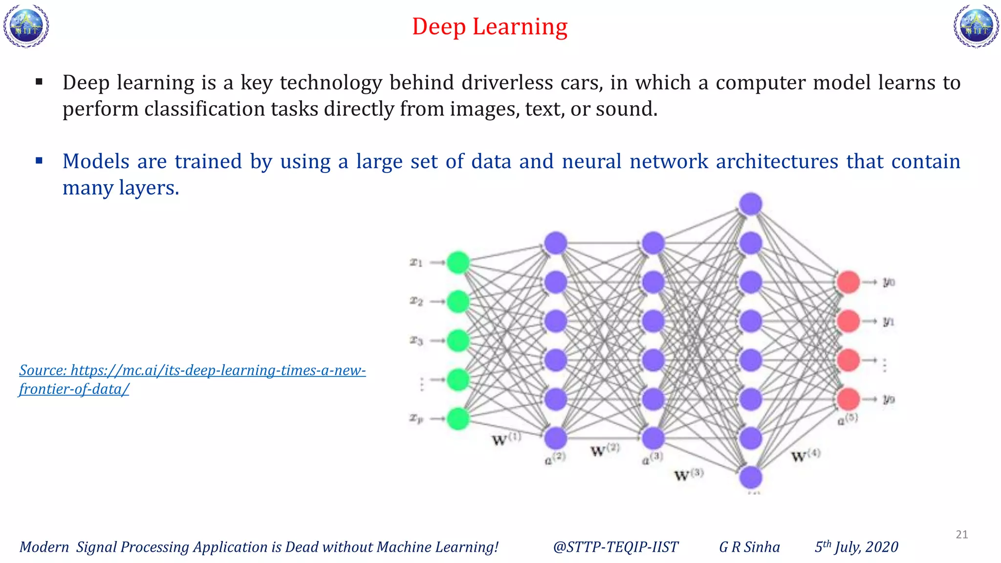 Modern signal processing is dead without machine learning! 5th july ...