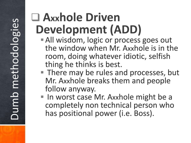 Software development methodologies of dumb and cunning | PPTX