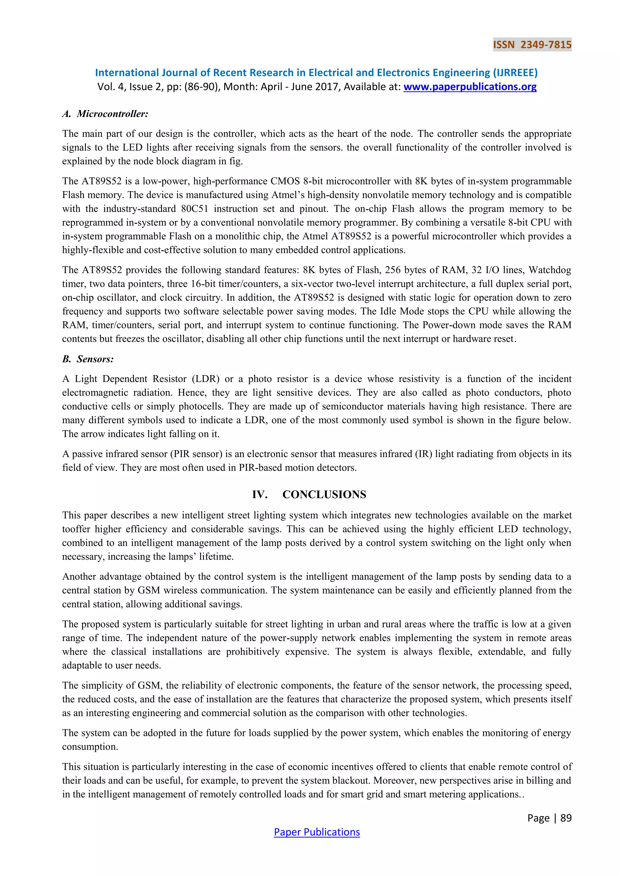 Modern Street Lightening System with Intensity Control using GSM | PDF | Home & Garden