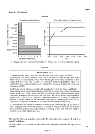 Higher Modern Studies - exemplar Paper 2 | PDF