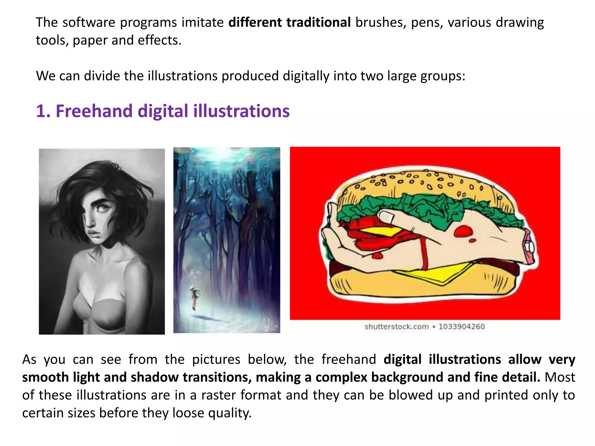 Modern styles and types of illustration techniques | PPTX