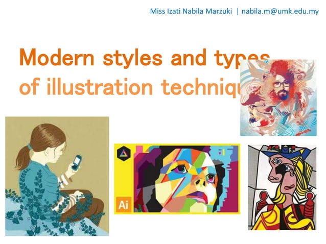 Modern styles and types of illustration techniques | PPTX