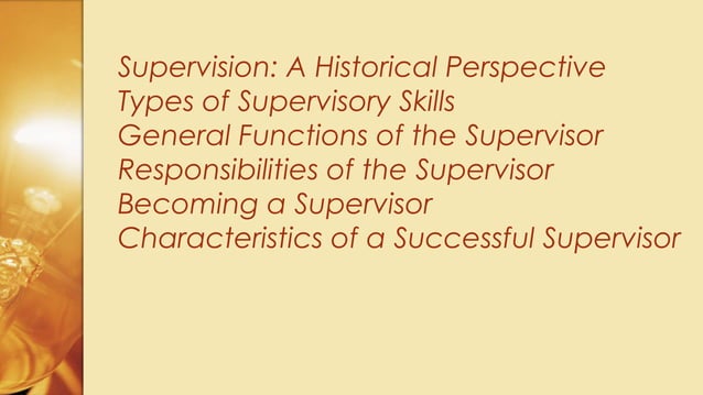 Modern supervision | PPT