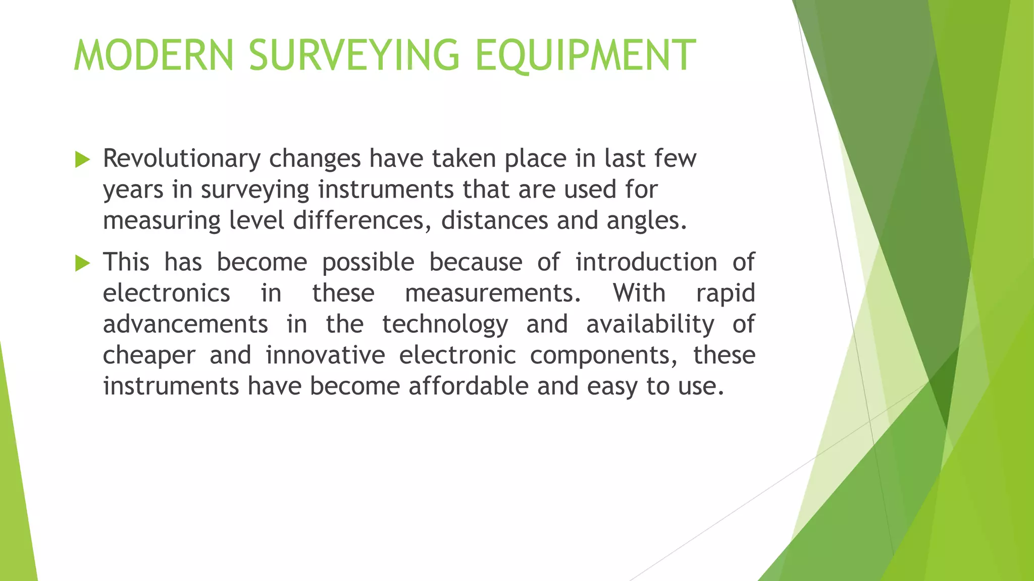 Modern surveying instruments | PPTX