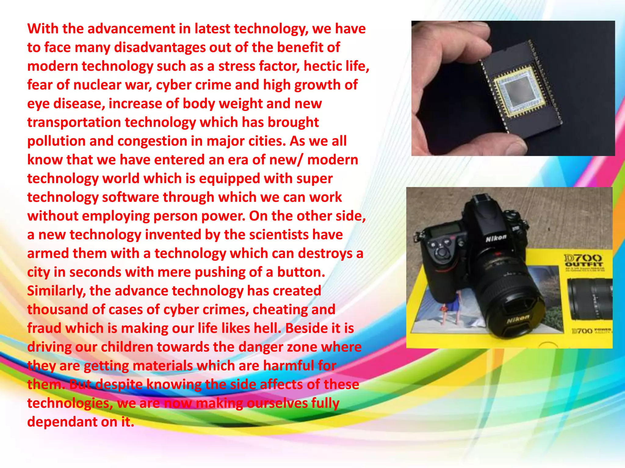 disadvantages of modern technology | PPTX