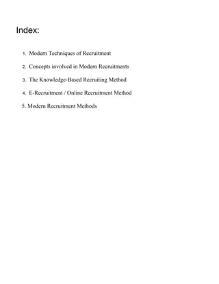 Modern techniques of recruitment | DOCX