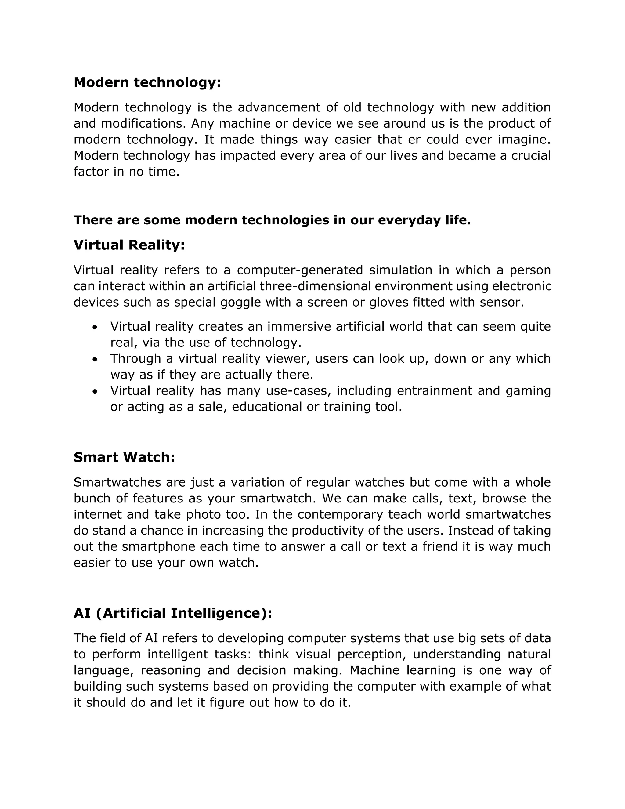 Modern Technology | PDF