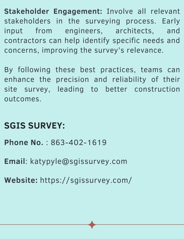 Modern Technology in Site Surveys by Sgis Survey | PDF