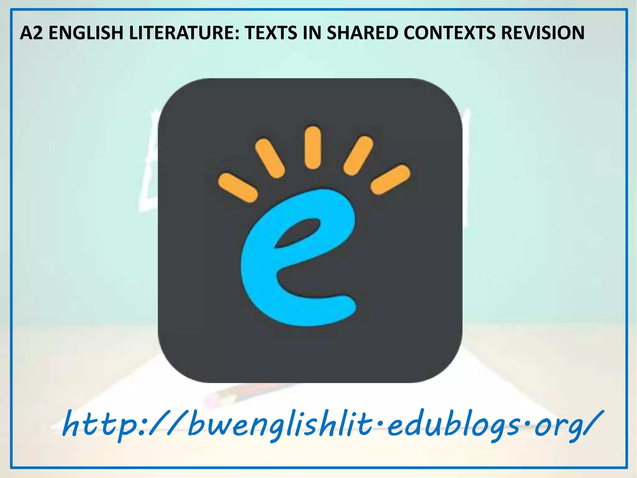 Modern texts 1945-Present Day Contexts | PPTX