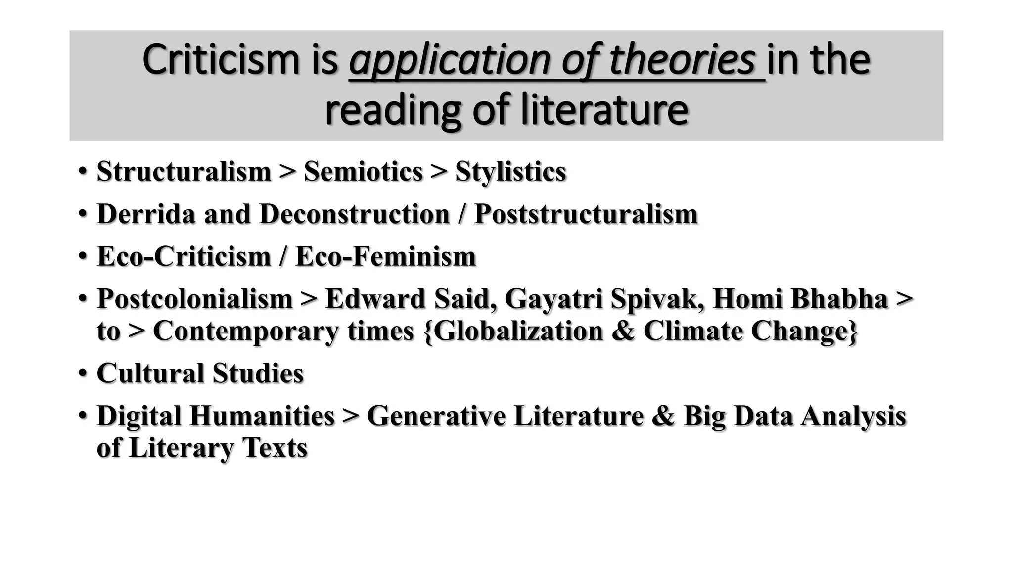 Modern Theories of Criticism: An Overview | PPTX