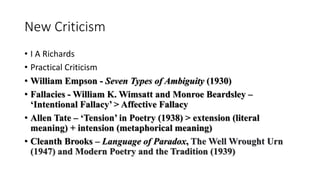 Modern Theories of Criticism: An Overview | PPTX