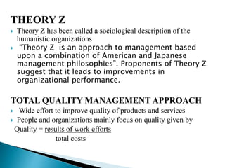 Modern theories of management | PPTX