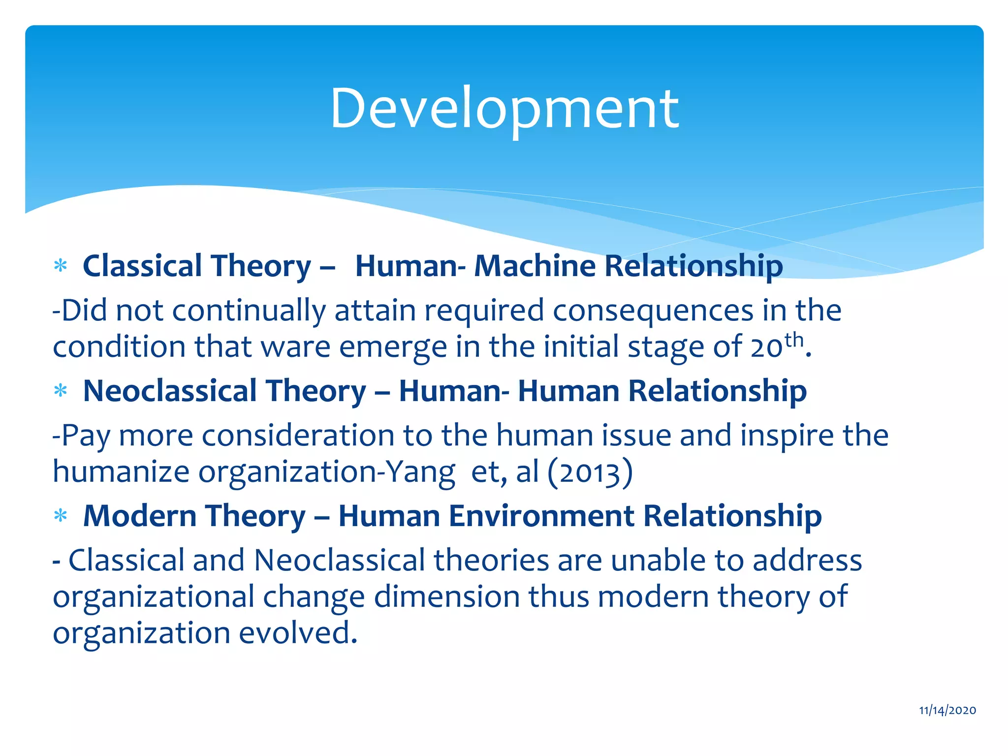 Modern theories of organization | PPTX