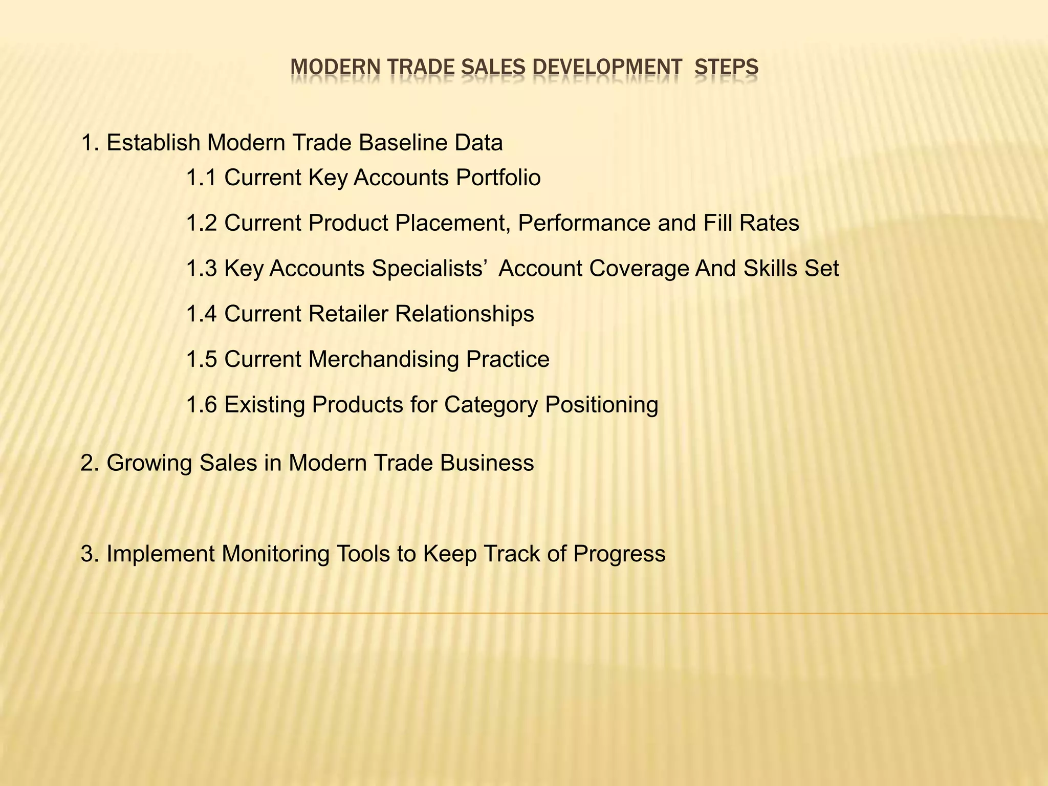 Modern Trade Sales Program For SMSE | PPTX