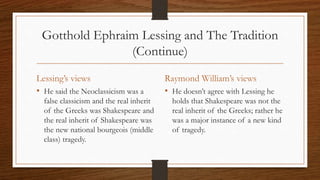modern tragedy by raymond williams | PPTX
