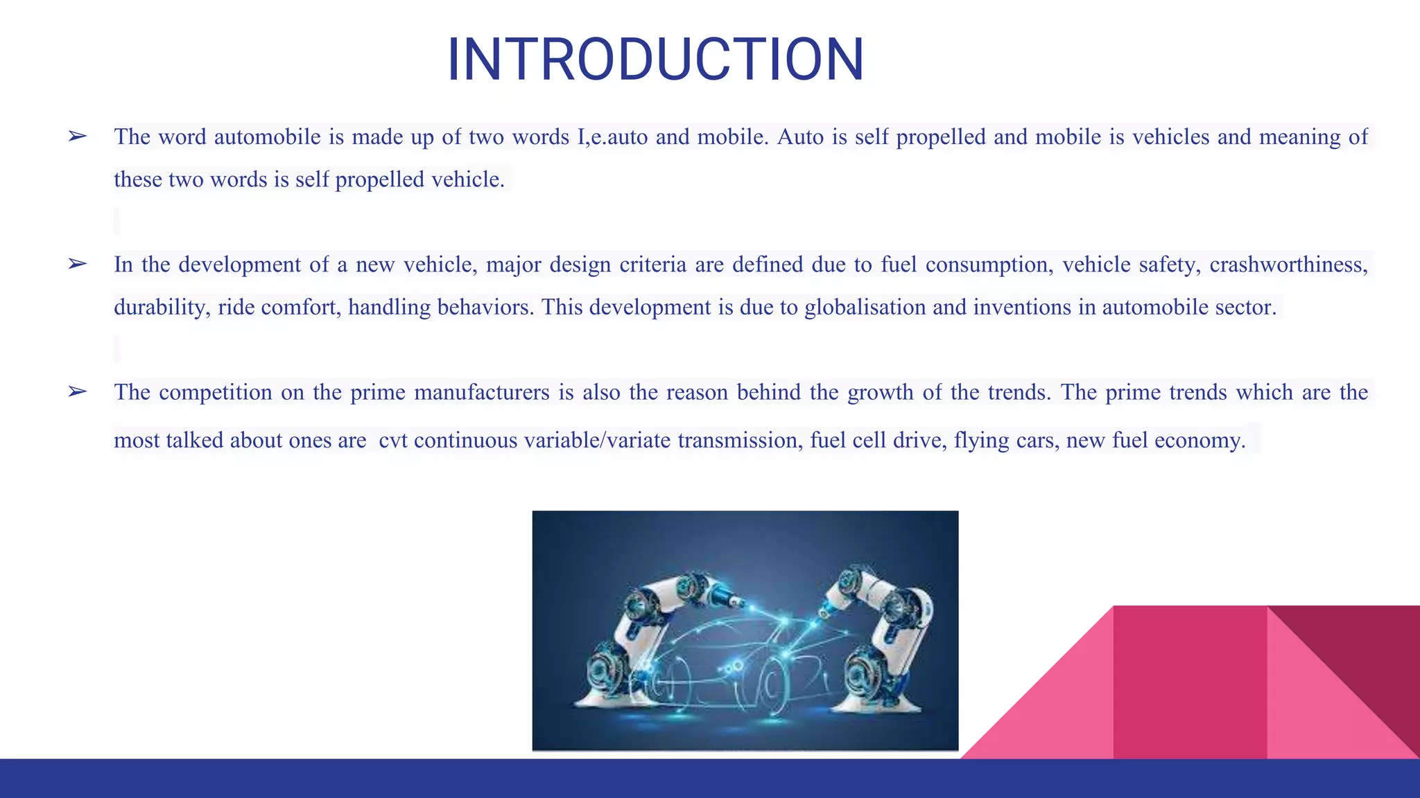 Modern trends in automobile | PPTX