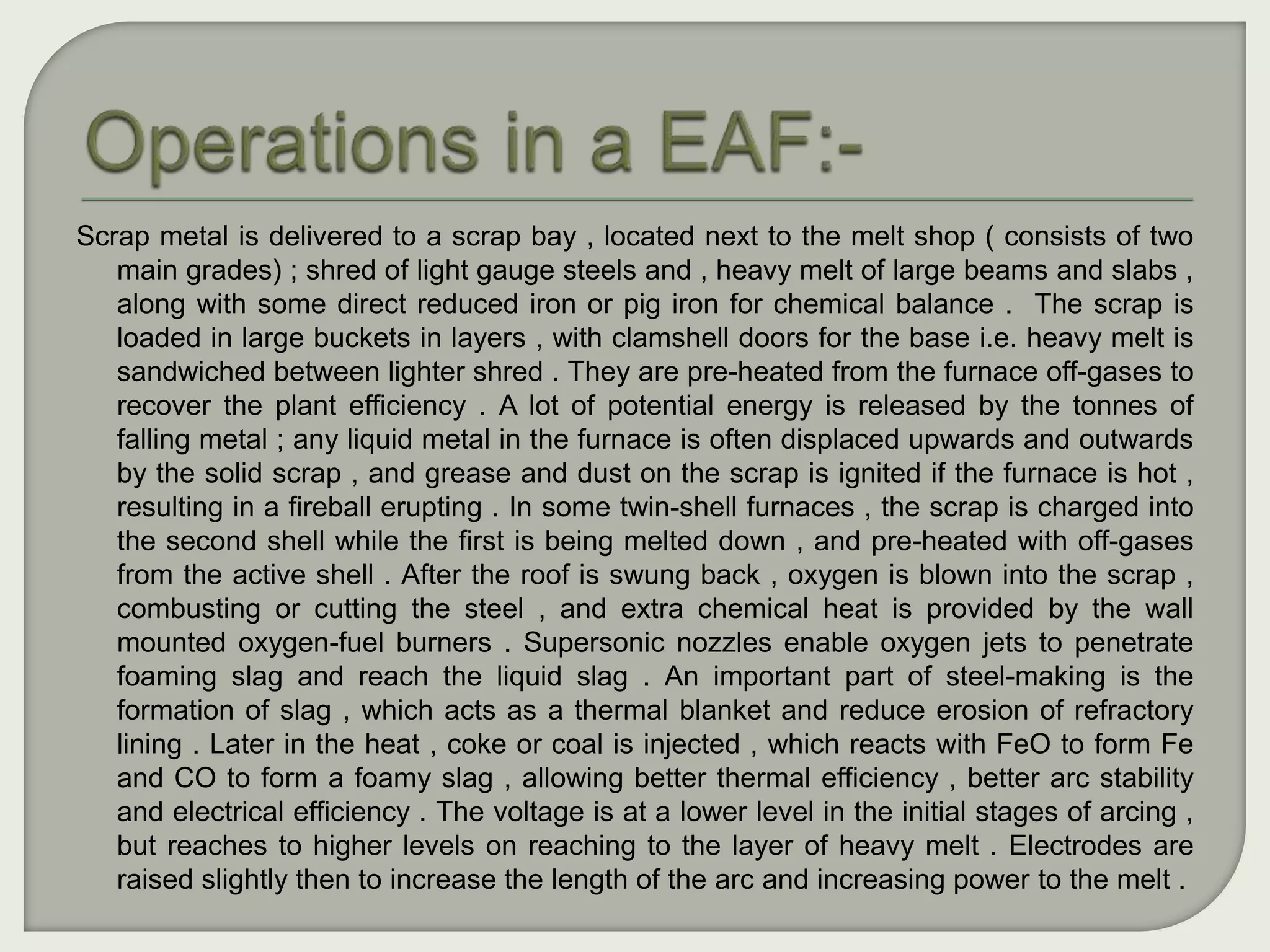 electric arc furnace | PPTX