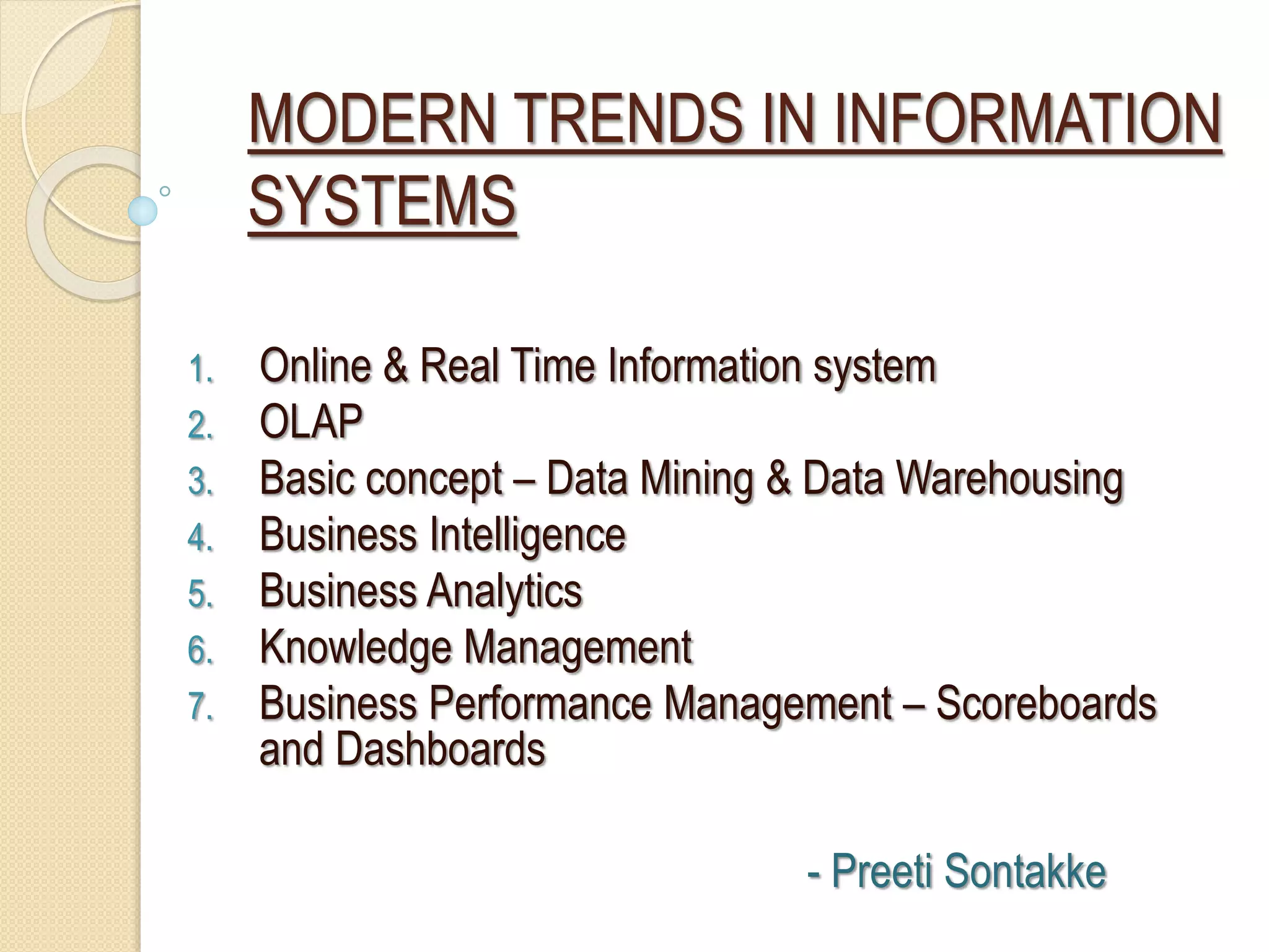 Modern trends in information systems | PPTX