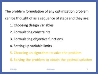 Modern trends in optimization techniques | PPTX