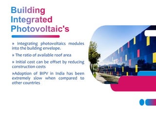 BIPV Building Integrated Photovoltaics | PPTX
