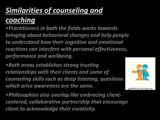 Modern trends in the field of counselling - life coaching, mentoring ...