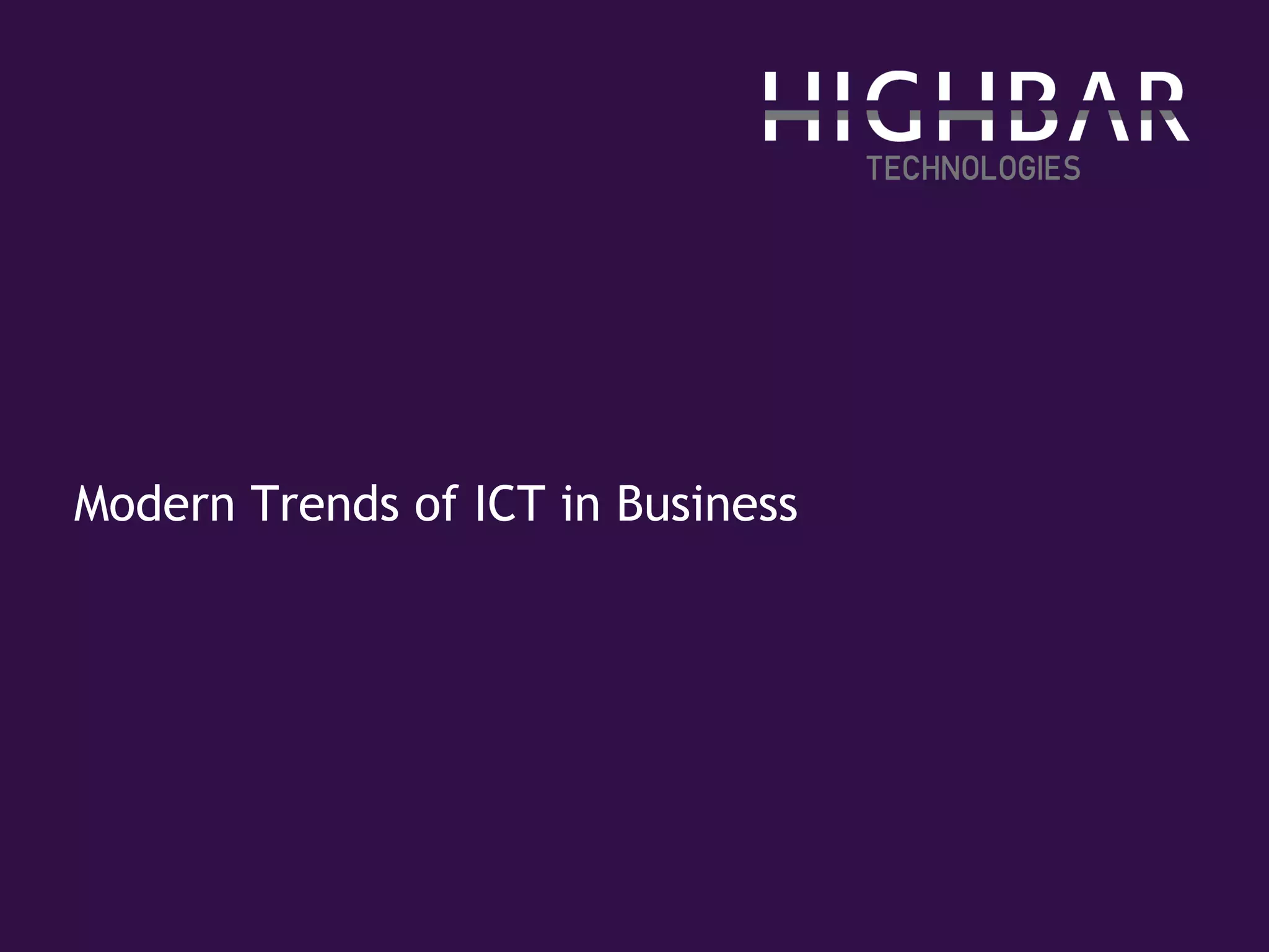 Modern Trends of ICT in Business | PPT