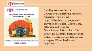 Coimbatore Building Construction | Commercial Building Contractors CBE ...