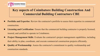 Coimbatore Building Construction | Commercial Building Contractors CBE ...