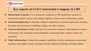 Construction Company in Coimbatore | Civil Construction Company CBE | PPT