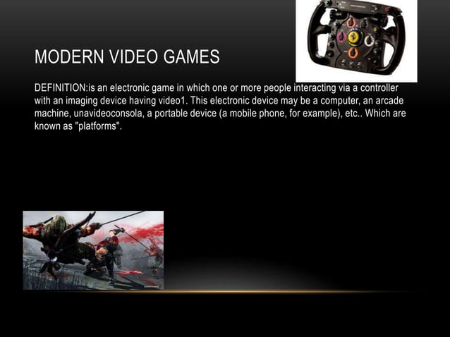 Modern video games & sports | PPT