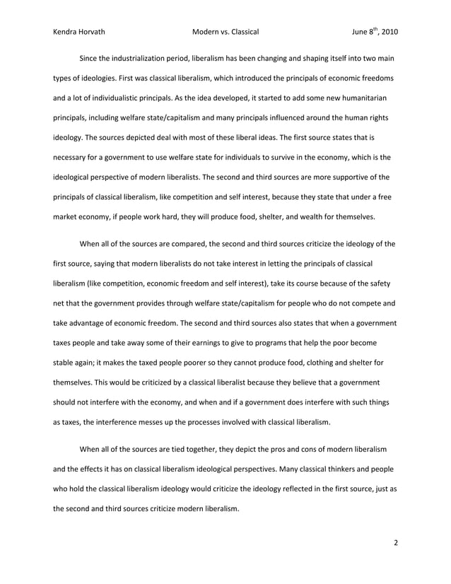 Modern Vs Classical Docx Political Issues And Policy Politics