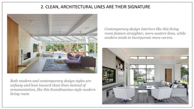 Modern vs Contemporary Design | PPTX | Interior Decorating | Home & Garden
