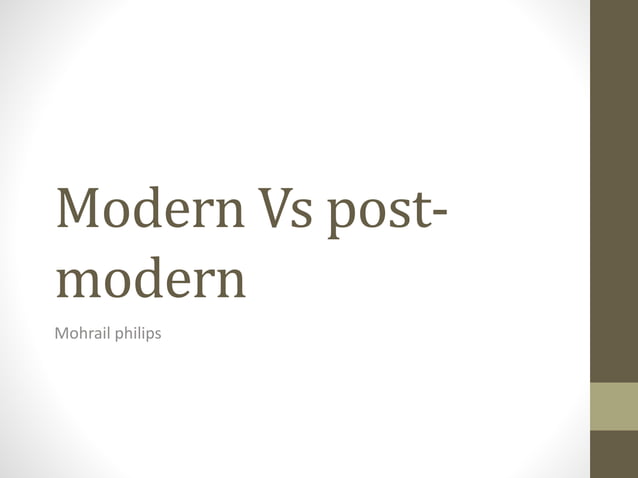 Modern vs post modern | PPTX