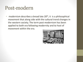 Modern vs post modern | PPTX