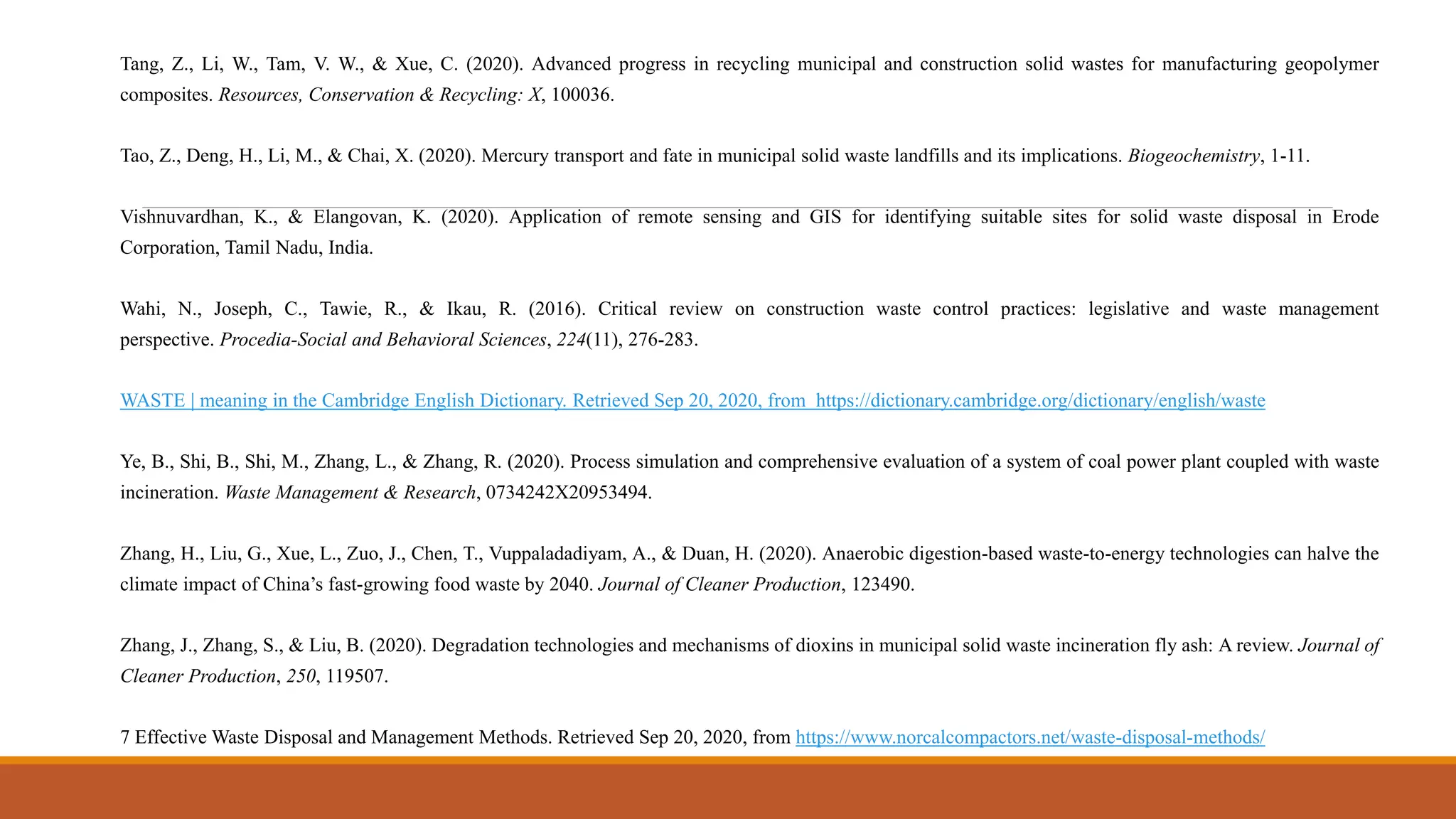 Modern waste management techniques a critical review | PPTX