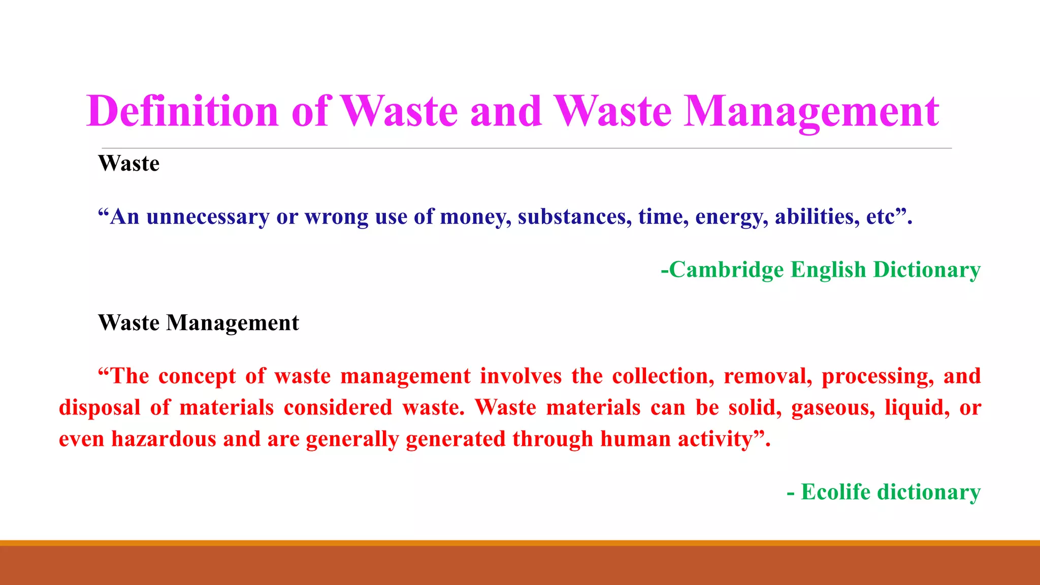 Modern waste management techniques a critical review | PPTX