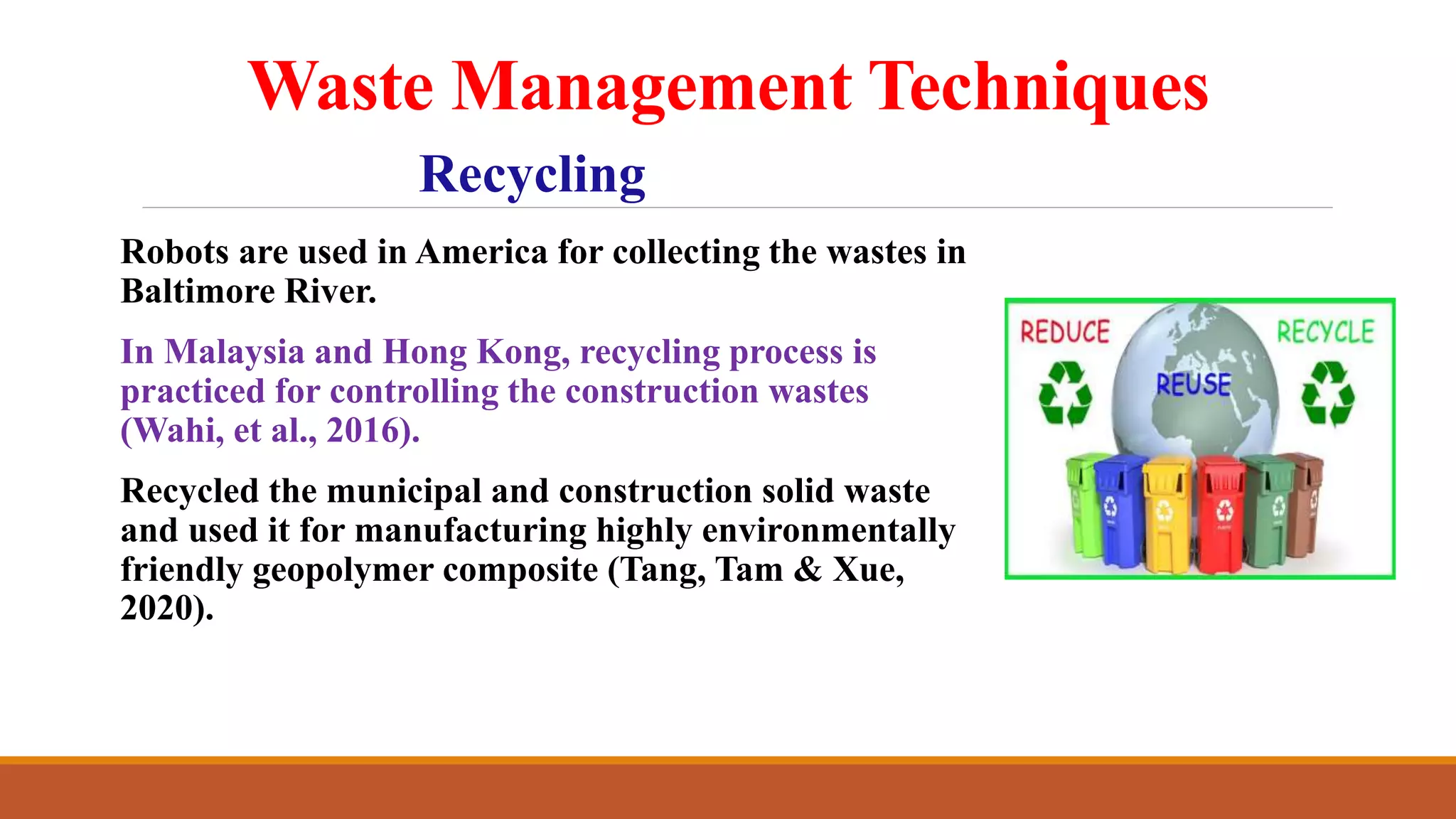 Modern waste management techniques a critical review | PPTX