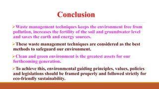 Modern waste management techniques a critical review | PPTX