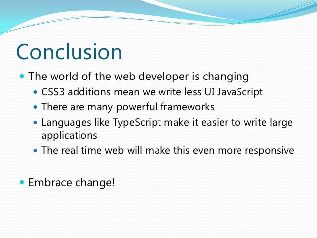Modern web development