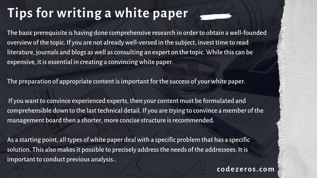 Modern whitepaper solutions - Codezeros | PPT