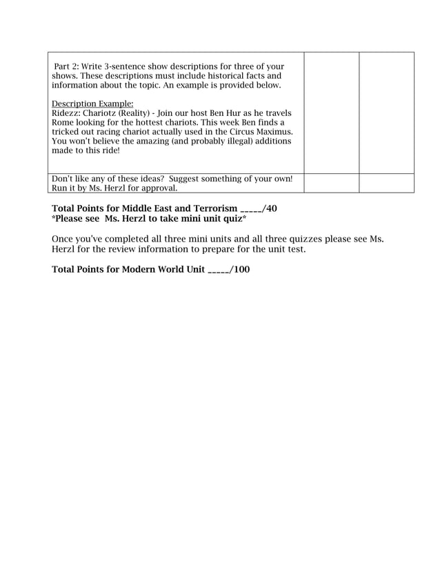 Modern world unit outline cp 2011 | PDF