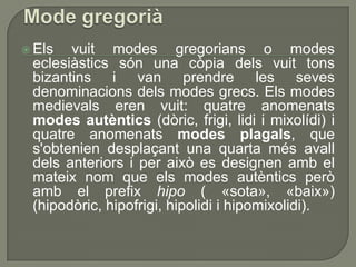 Modes gregorians | PPTX