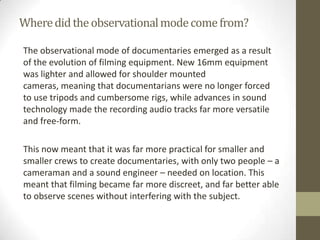 Modes observational | PPT