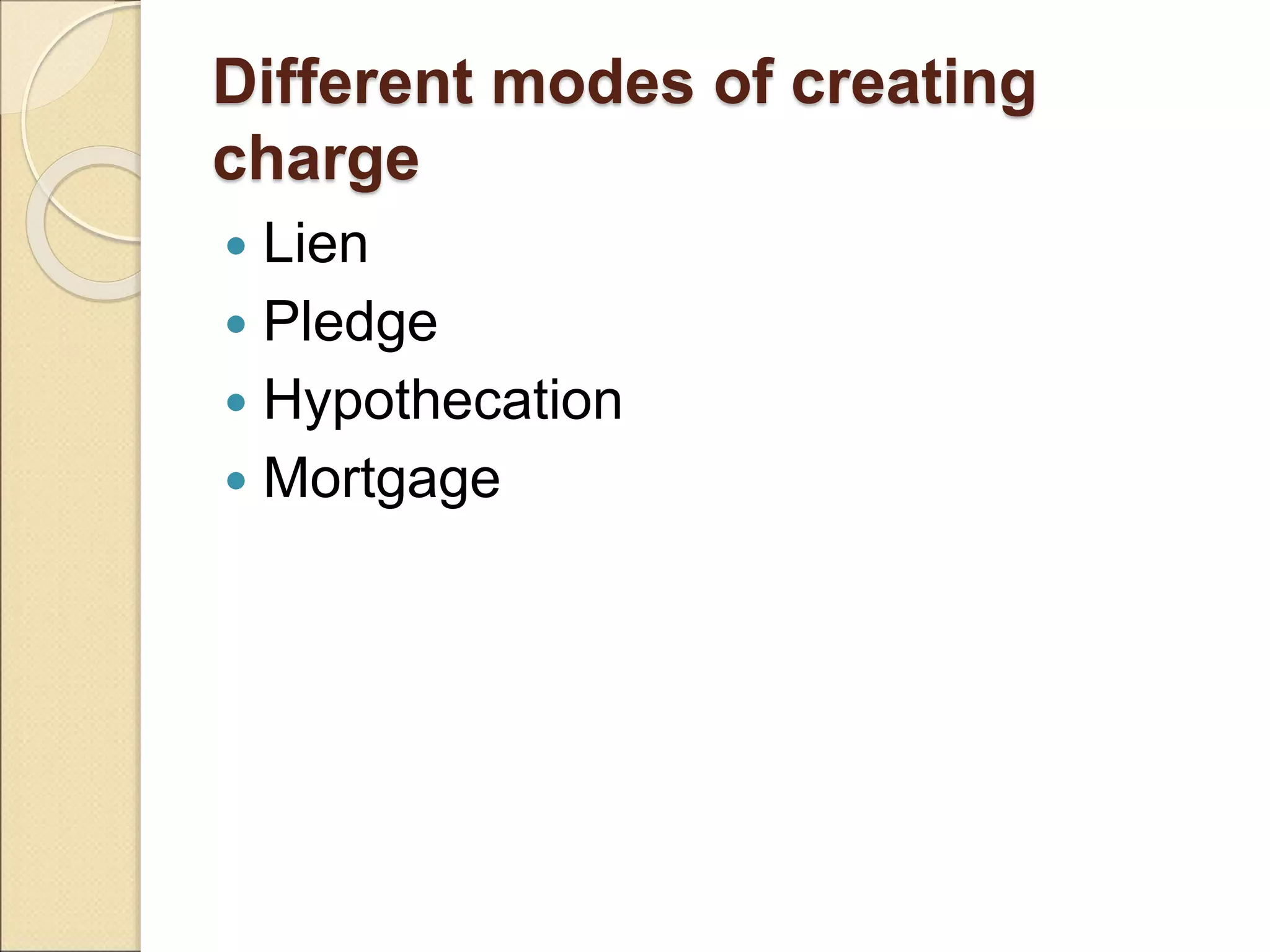 Modes of Charging Security | PPT