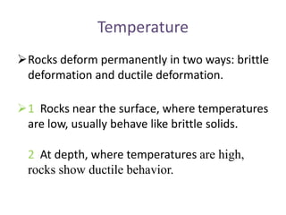 Modes of deformation of rocks presentation | PPTX
