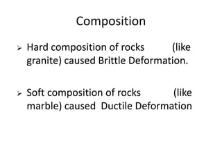 Modes of deformation of rocks presentation | PPTX