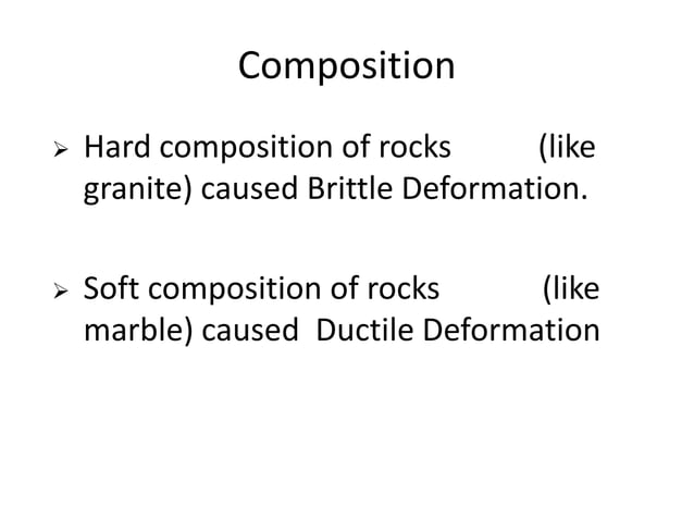 Modes of deformation of rocks presentation | PPTX