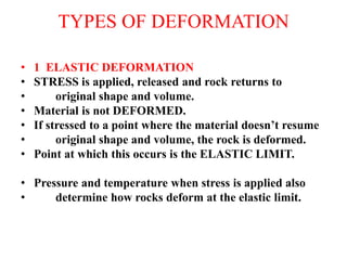 Modes of deformation of rocks presentation | PPTX