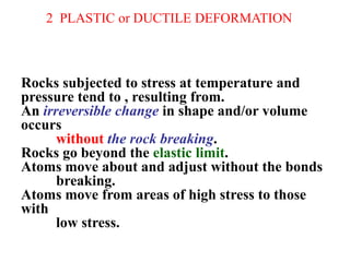 Modes of deformation of rocks presentation | PPTX